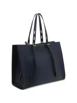 MINOBOSSI Paulette Leather Tote Bag - Blue