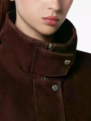 Nour Hammour Pia Suede Bomber Jacket