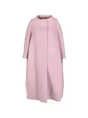 JIL SANDER Funnel-neck Wool Coat - Pink