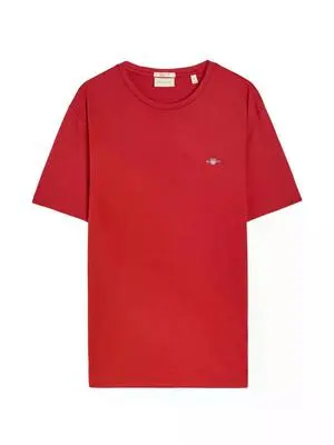 Gant Shield Embroidered-logo T-shirt - Red