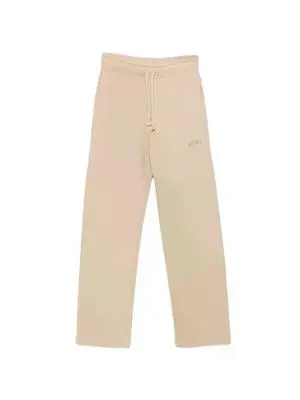 AUTRY Logo Embroidered Drawstring Track Pants - Neutrals