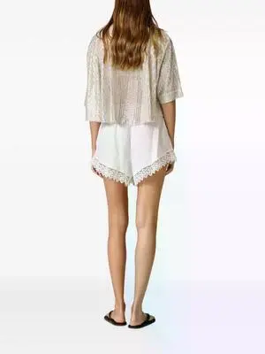PNK Lace-trim Drawstring Shorts