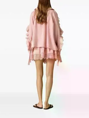 PNK Ruffled Lace-trim Blouse