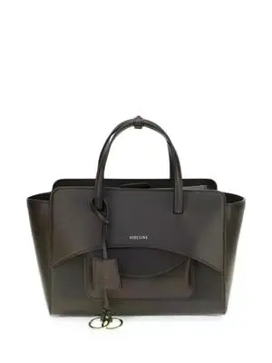 HIDESINS Medium Flap Logo-detail Handbag - Brown