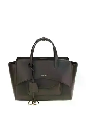 HIDESINS Leather Handbag With Logo Detail - Brown