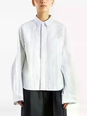 Sacai Striped Classic Collar Shirt - White