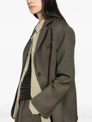 ELEH Single-breasted Blazer With Notched Lapels