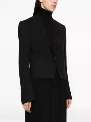 Rick Owens Cropped Blazer With Buckle-strap Detail