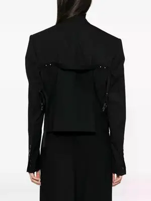 Rick Owens Cropped Blazer With Buckle-strap Detail