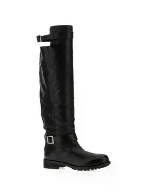 JIMMY CHOO Biker Knee-high Boots - Black