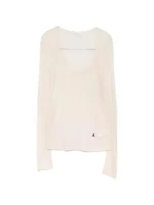 Patrizia Pepe Long-sleeve Layered Top - Neutrals