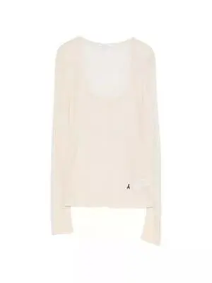 Patrizia Pepe Long Sleeve Layered Top - Neutrals
