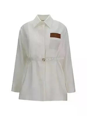 Fendi Logo-patch Jacket - White