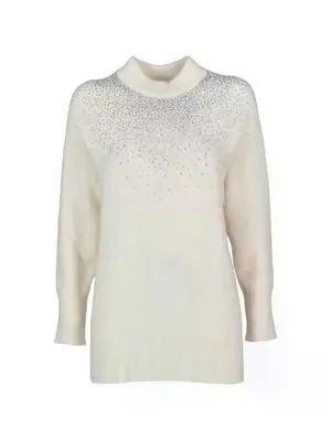 Blumarine Crystal-embellished Sweater - White