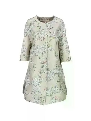 Giambattista Valli Floral-print Coat - White
