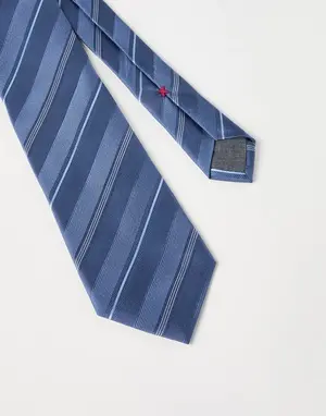 Brunello Cucinelli Striped Silk Tie