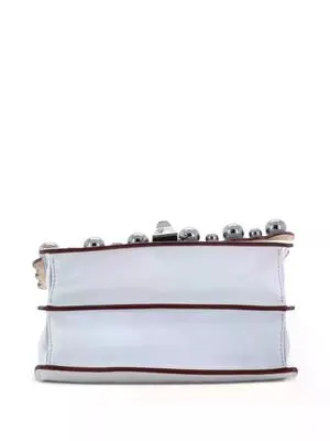 Fendi Kan I Bag Studded Leather Small Shoulder Bag - Blue
