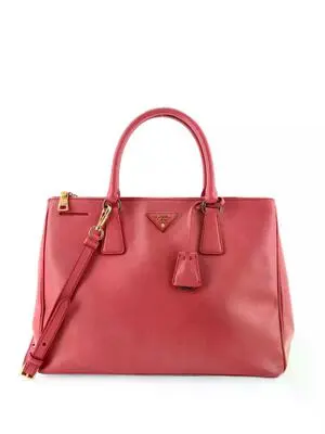 Prada Galleria Double Zip Saffiano Leather Large Tote Bag - Pink