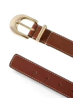 Claudie Pierlot Charm Embellished Topstitched Belt