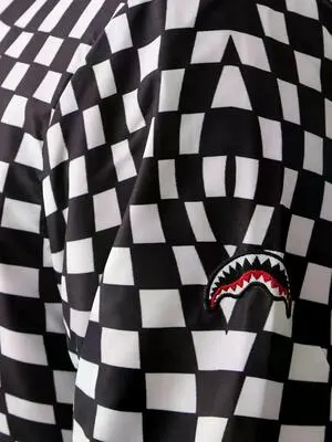 SPRAYGROUND Checkerboard Print Zip-up Hooded Jacket