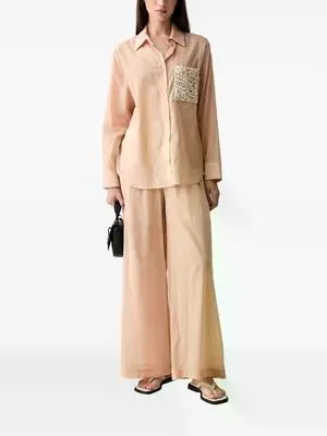 VICOLO Long Sleeve Shirt With Crochet Pocket