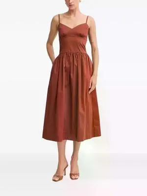 MORGAN Bow-detail Pleated Midi Dress