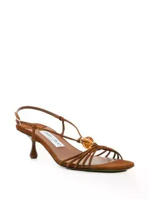 JIMMY CHOO Bead-embellished Strappy Sandals
