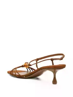 JIMMY CHOO Bead-embellished Strappy Sandals