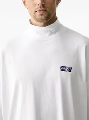 American Vintage Logo-print High-neck T-shirt