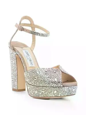 JIMMY CHOO Sacaria 120 Embellished Platform Sandals