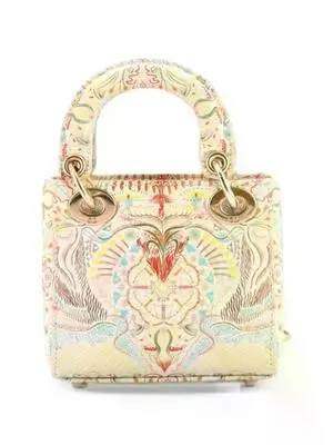 Dior Lady Bag Embroidered Calfskin Mini Satchel - Multicolour