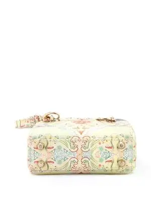 Dior Lady Embroidered Calfskin Mini Satchel - Multicolour