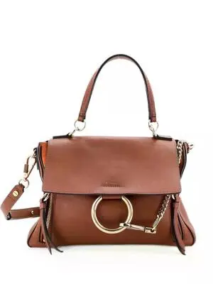 Chloé Faye Day Bag Leather Small Satchel - Brown