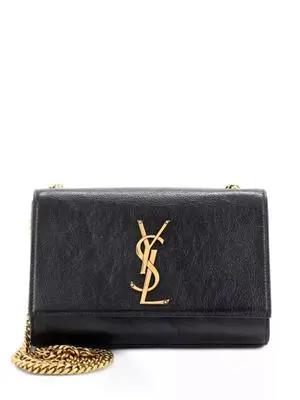 Saint Laurent Classic Monogram Calfskin Small Crossbody Bag - Black