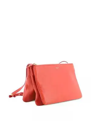 Celine Trio Leather Small Crossbody Bag - Orange
