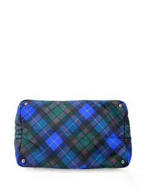 Prada 2010s Canapa Check-print Tote Bag