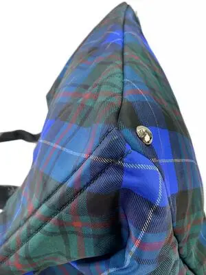 Prada Canapa Check Print Tote Bag
