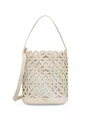 MORGAN Floral-pattern Bucket Bag - White