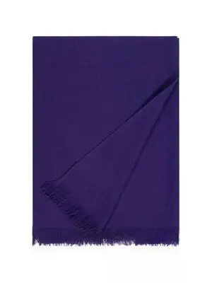 Eric Bompard Voile Fringed Stole - Purple