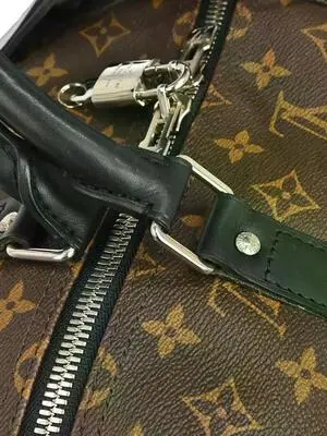 LOUIS VUITTON 55 Macassar Keepall Bandoulière Duffle Bag - Brown