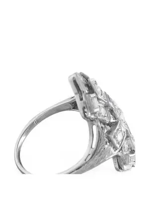 LB EXCLUSIVE Art Deco Diamond Sapphire Ring