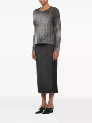 Avant Toi Cable Knit Tie-dye Sweater