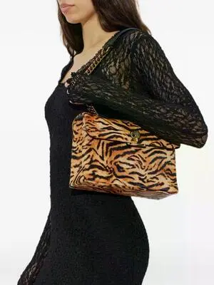 Kurt Geiger Kensington Tiger-print Shoulder Bag - Brown