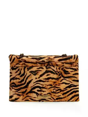 Kurt Geiger Kensington Tiger-print Shoulder Bag - Brown