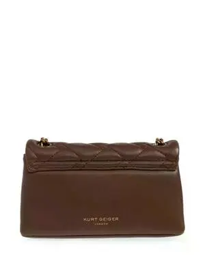 Kurt Geiger Kensington Quilted Leather Shoulder Bag - Brown