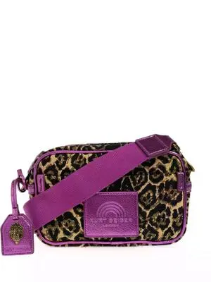 Kurt Geiger Southbank Leopard-pattern Crossbody Bag - Black