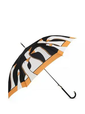 Moschino Goose-print Curved-handle Umbrella