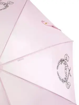 Moschino Logo-print Curved-handle Umbrella