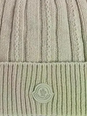 Moncler Logo-patch Ribbed-knit Beanie Hat