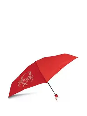 Moschino Logo-print Folding Umbrella - Red